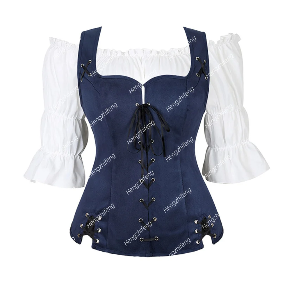 Corset-Bustier-2-Piece-Outfits-Lace-Up-Bustiers-Corsets-Vintage-Basque ...