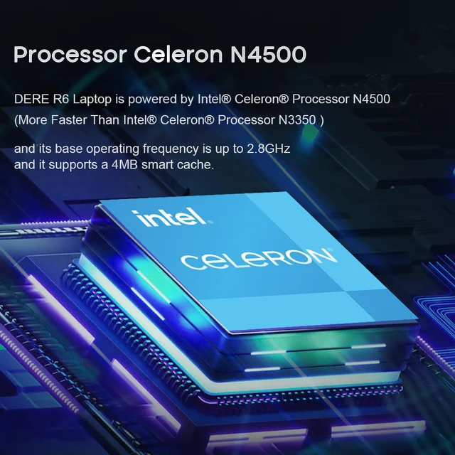 DERE R6 Laptop 15.6-inch, 16GB RAM + 1TB SSD, Intel Celeron N4500 Dual ...