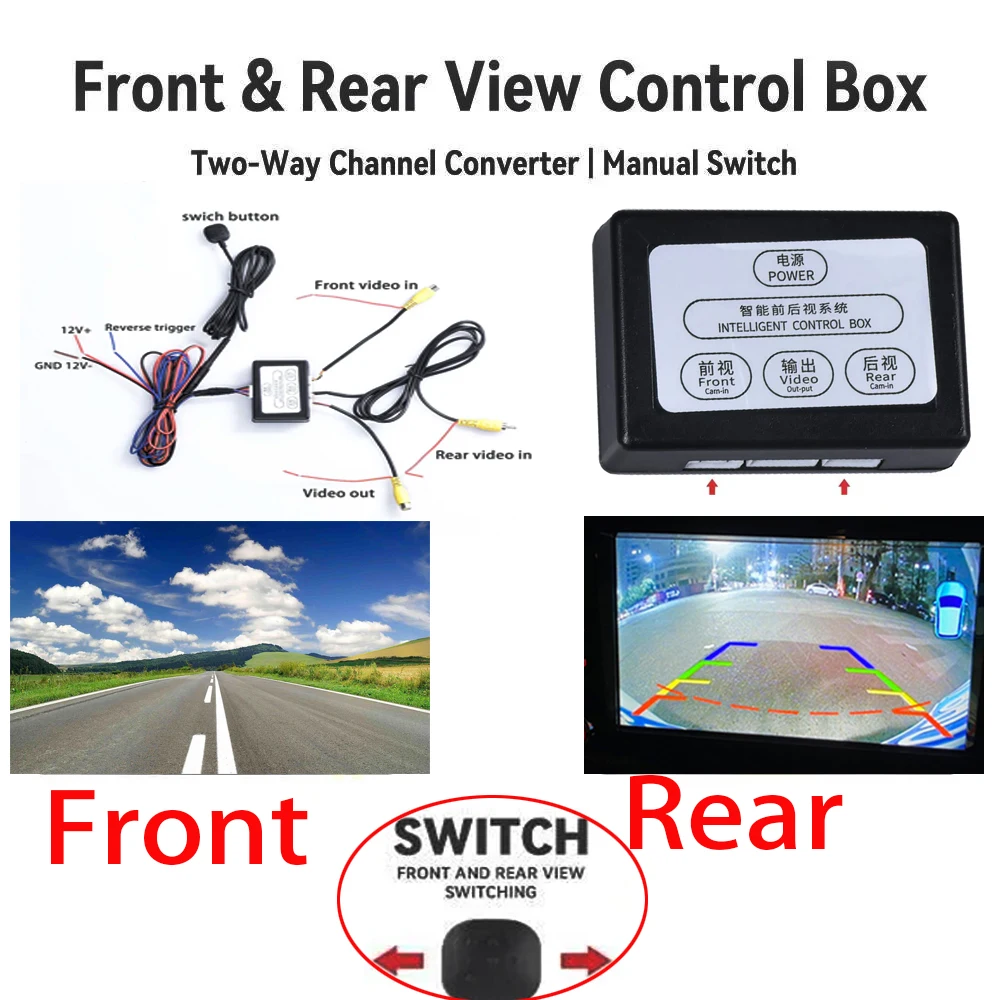Car-Parking-Camera-Video-Channel-Converter-Auto-Switch-Front-View-Side ...