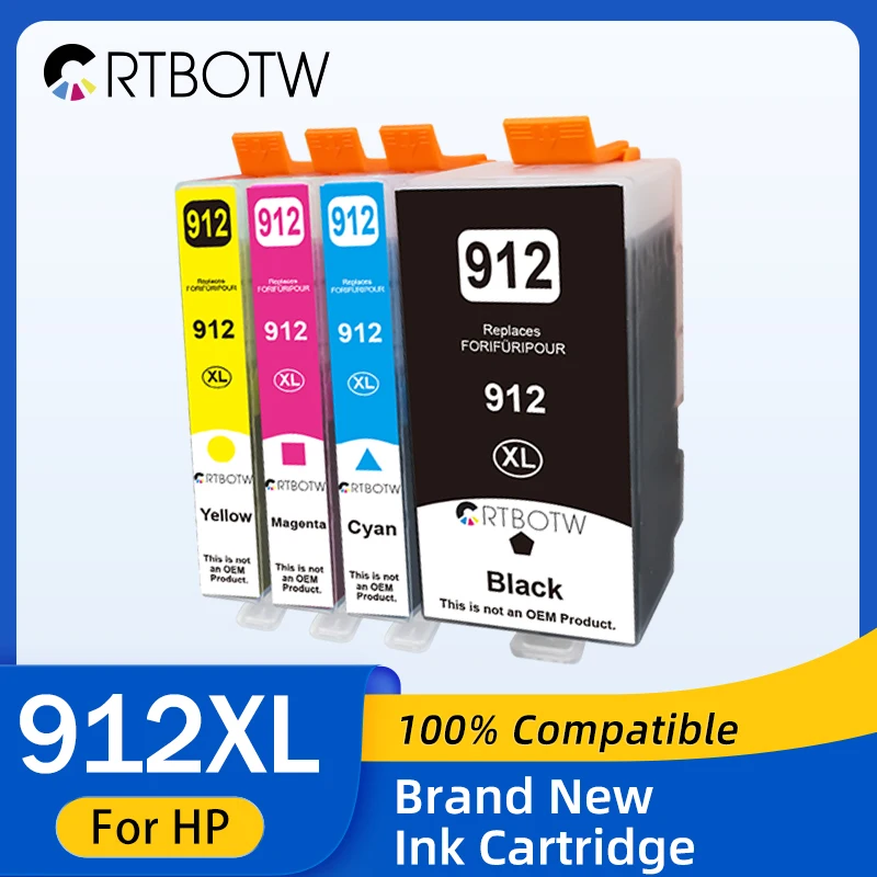 For HP 912 912XL Ink Cartridge Compatible For HP OfficeJet 8010 8012 ...
