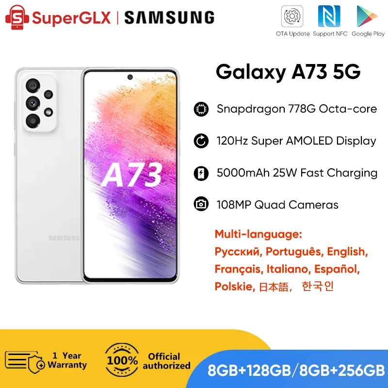 Original Samsung Galaxy A73 5g Smartphone Snapdragon 778g 120hz Super ...