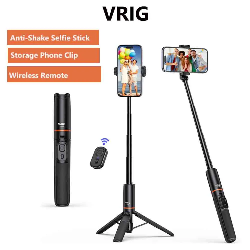 VRIG Selfie Stick Tripod Lightweight All in One Phone Tripod Integrated ...