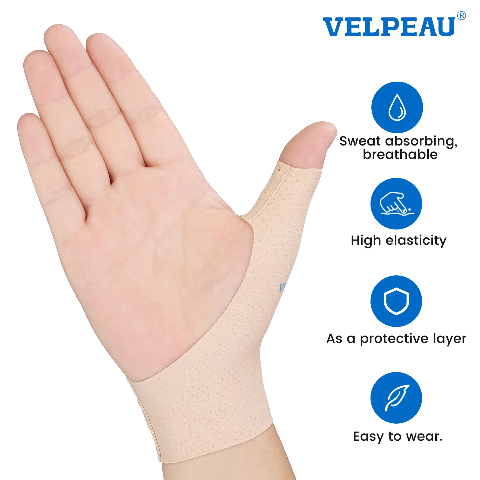 VELPEAU-Elastic-Thumb-Sleeve-Relieve-Mild-Arthritis-Pain-and ...