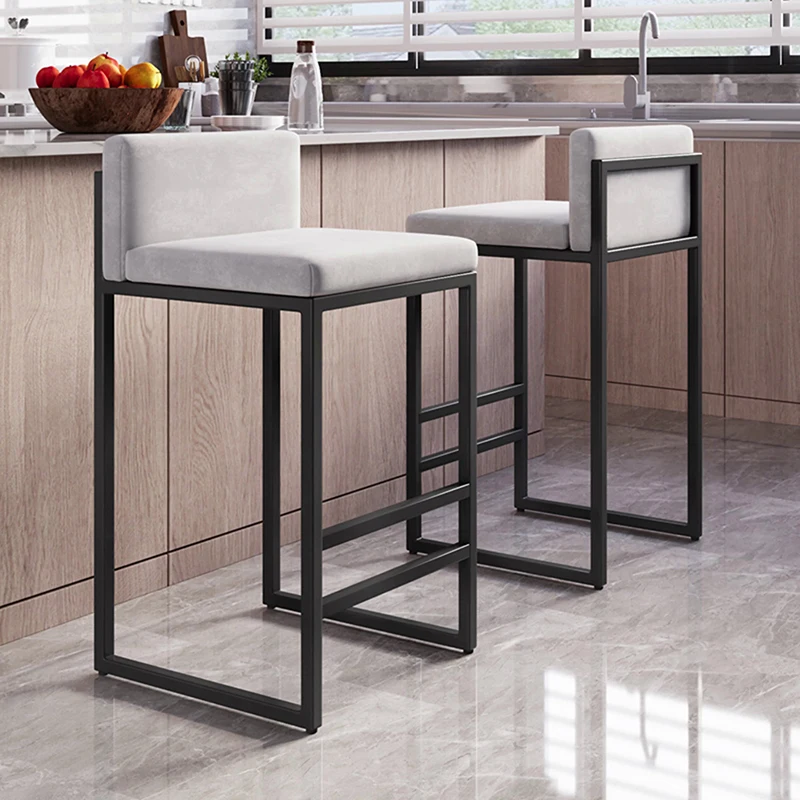 Black-Kitchen-Bar-Chair-Modern-Luxury-Legs-Vanity-High-Counter-Bar ...