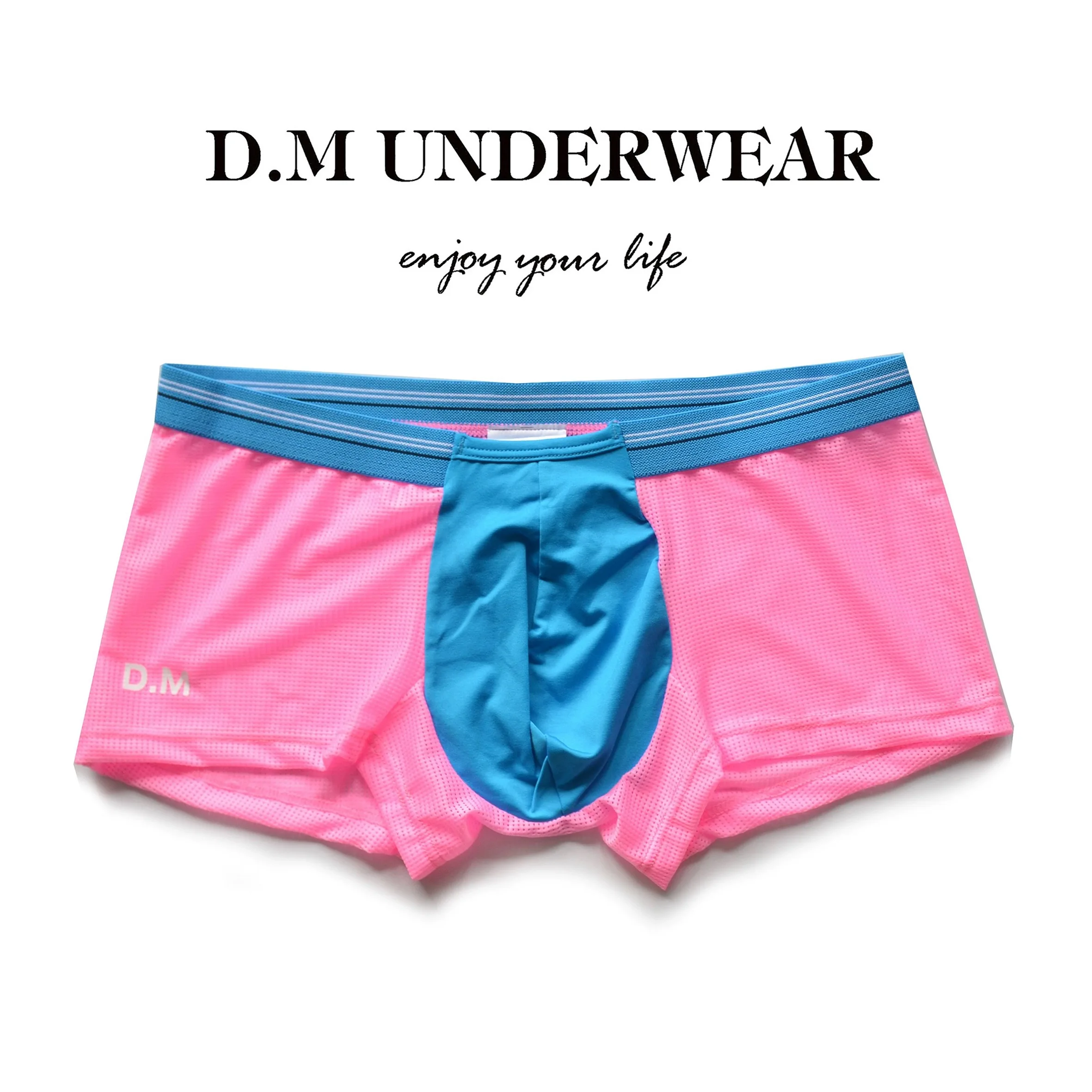 DM-Men-Underwear-Fashion-Low-Rise-Boxer-Briefs-Mesh-Breathable-Boxer ...