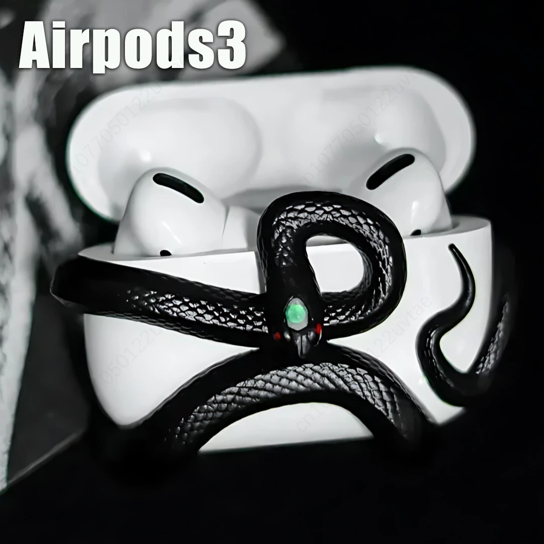 Original-Airpods-Case-Winding-Snake-Resin-Shell-Cover-Airpods-3 ...