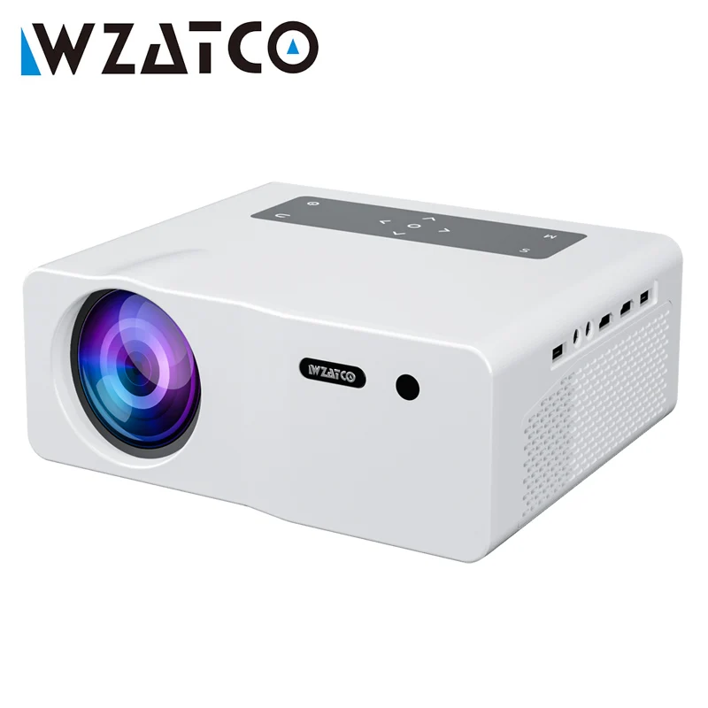 WZATCO W1 1920*1080P 4K LED Projector Smart WIFI Android 9.0 Proyector ...