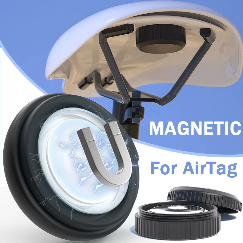 Magnetic-Holder-for-Apple-AirTag-Enclosure-Case-Shockproof-Protective ...