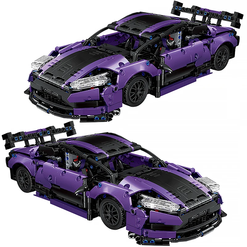 1266pcs-Purple-Creative-Series-Racing-DIY-Block-Building-Expert-Sports ...