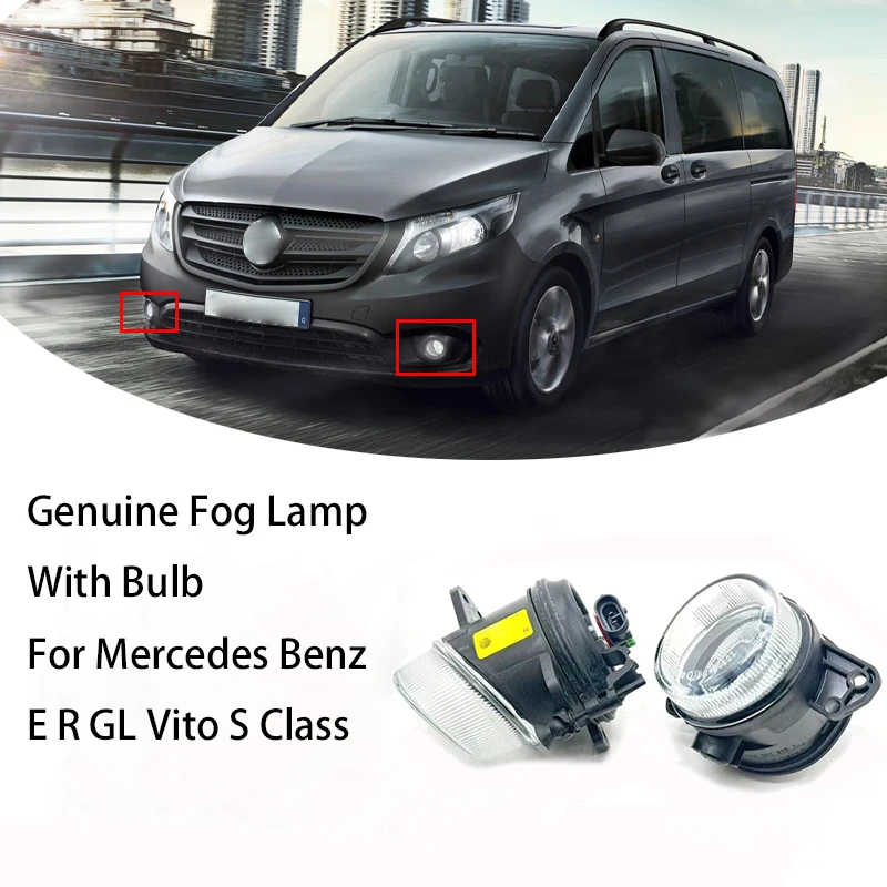 A2128201056 Genuine Left/Right Fog Light Lamp With Bulb For Mercedes ...