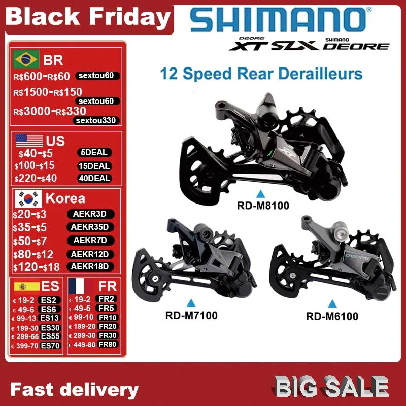Shimano Deore Slx Xt Rd M6100 M7100 M7120 M8100 M8120 Rear Derailleurs ...