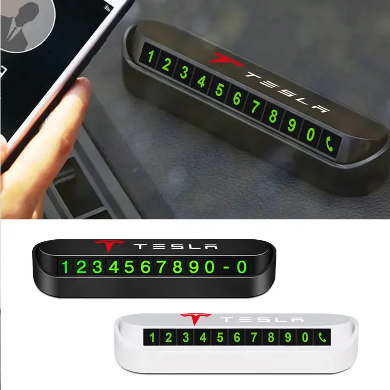 1Pcs Car Temporary Stop Sign Parking Card Telephone Number Card Plate ...