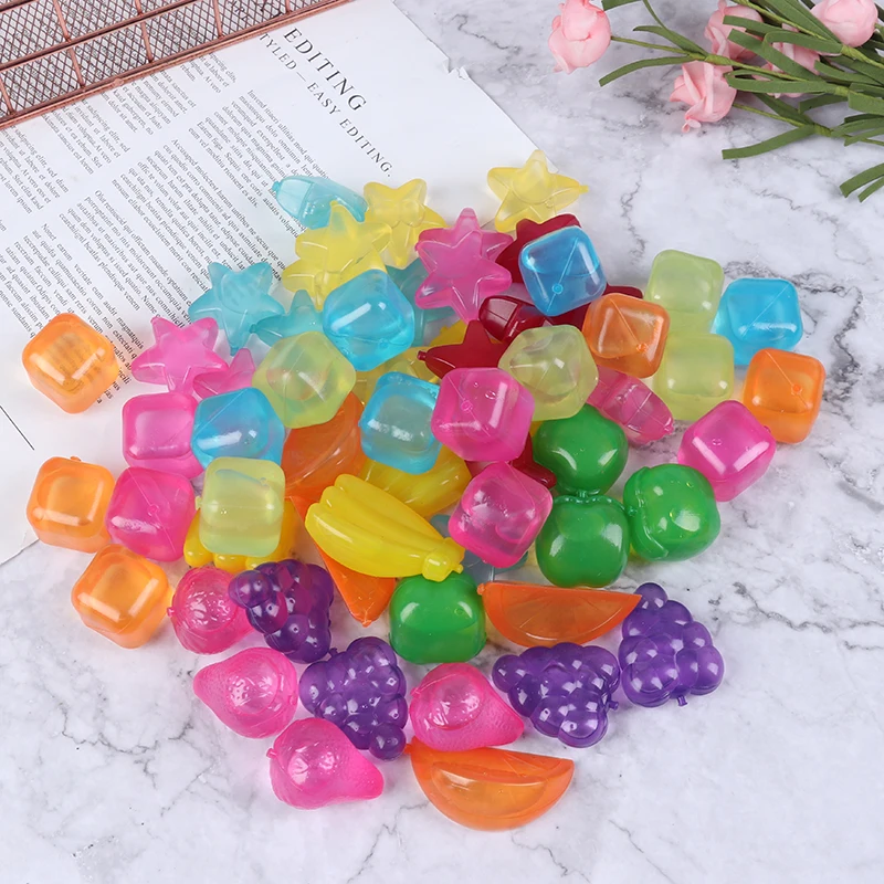 20pcs-Star-Shaped-Ice-Cube-Plastic-Reusable-Multicolour-Ice-Stone ...