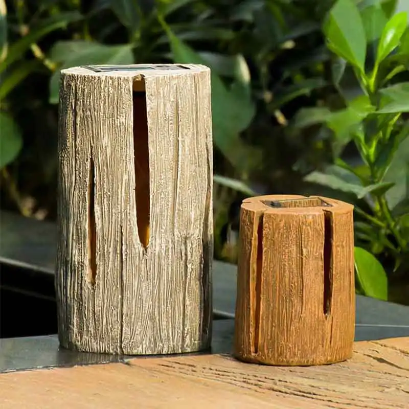 Simulated-Tree-Stump-Shaped-Outdoor-Layout-Of-Courtyard-Solar-Lights ...