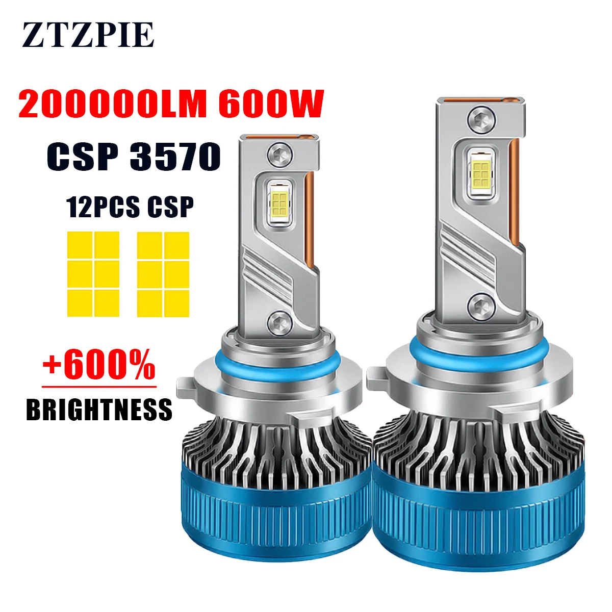 ZTZPIE 6000K HB3 HB4 9005 9006 H1 H7 H4 H11 Lupa Bulb Canbus Led Lamp ...