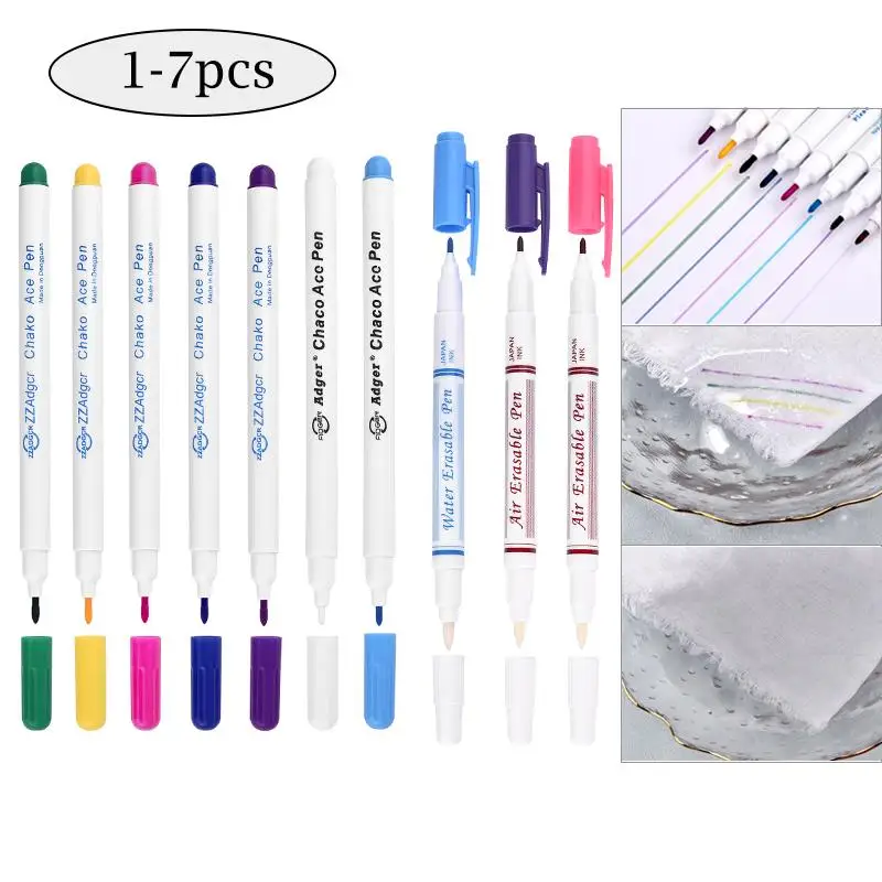 1/7pcs Ink Disappearing Fabric Marker Pen DIY Cross Stitch Water ...