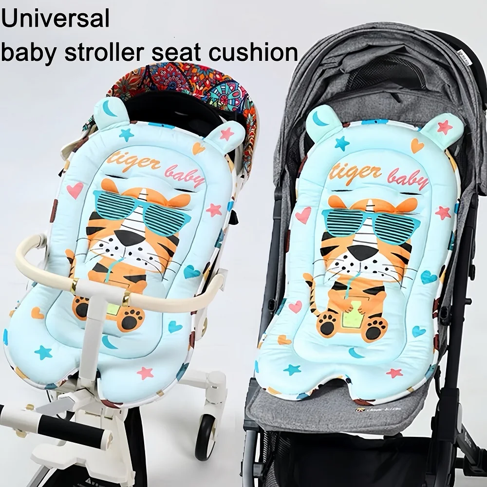 Baby Stroller Seat Cushion Kids Cotton Breathable Prams Cart Mat ...