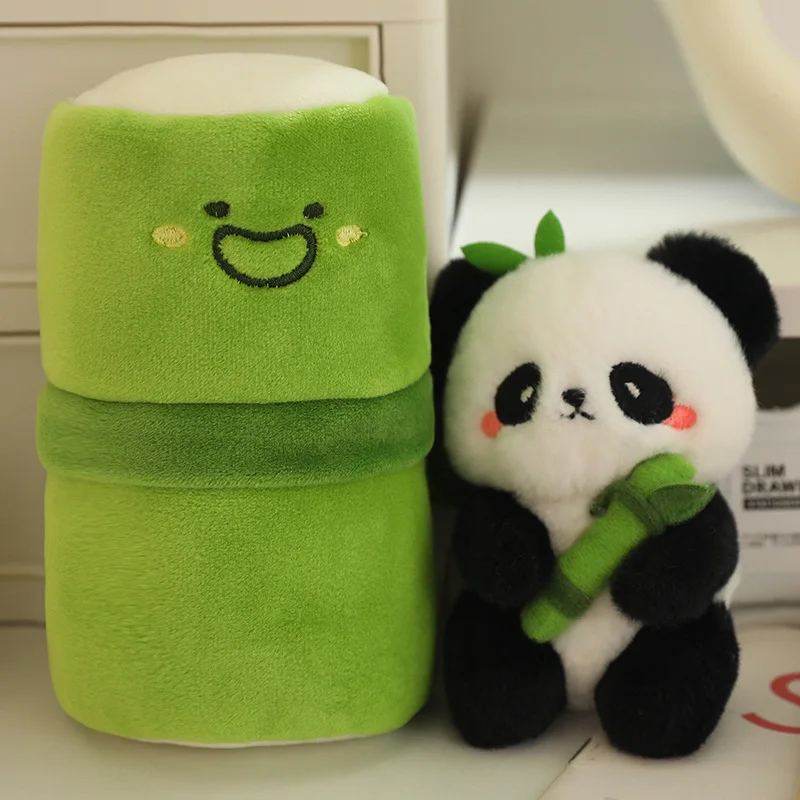 Kawaii-Bamboo-Tube-Panda-Plush-Toy-Set-bicho-de-pel-cia-Urso-Boneca ...