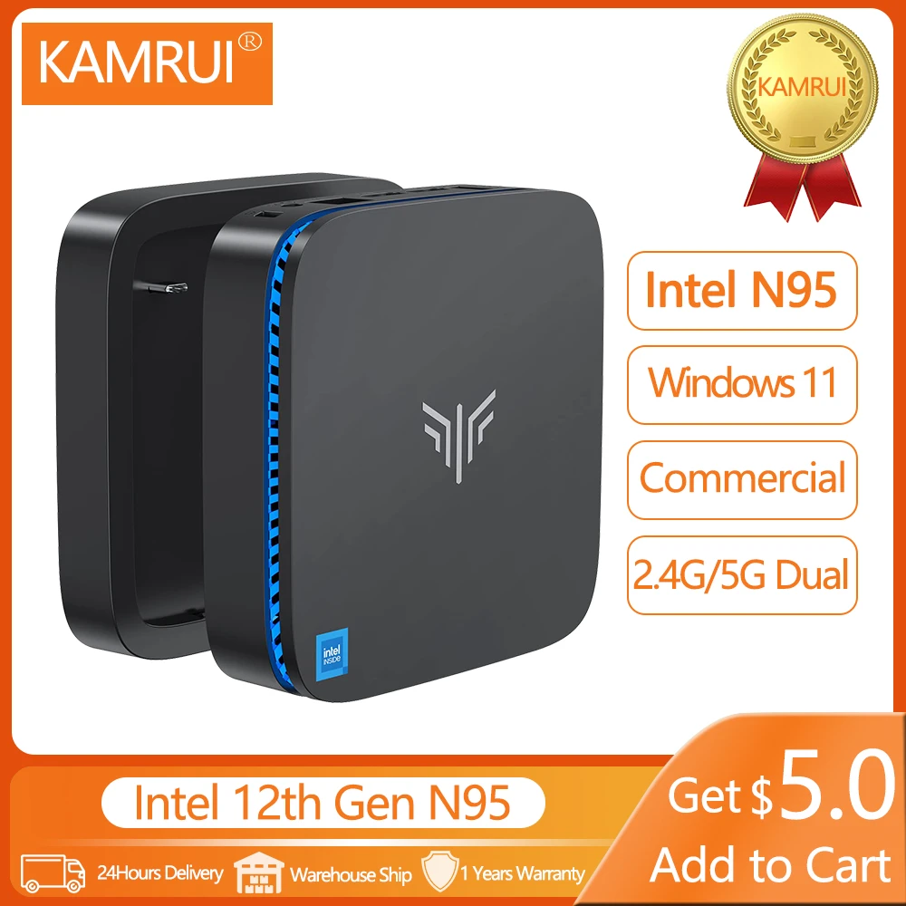 KAMRUI Mini PC AK1Plus, Intel N95, DDR4, 8/16GB, 256/512GB, NVMe ...