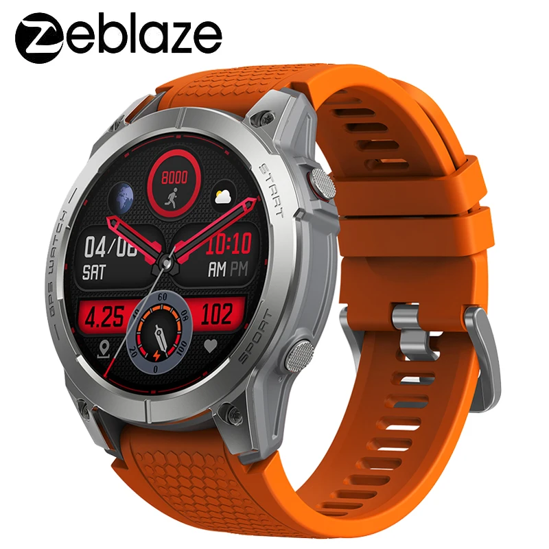 Zeblaze stratos 3 gps sport smart watch 1.43 "ultra hd amoled display ...