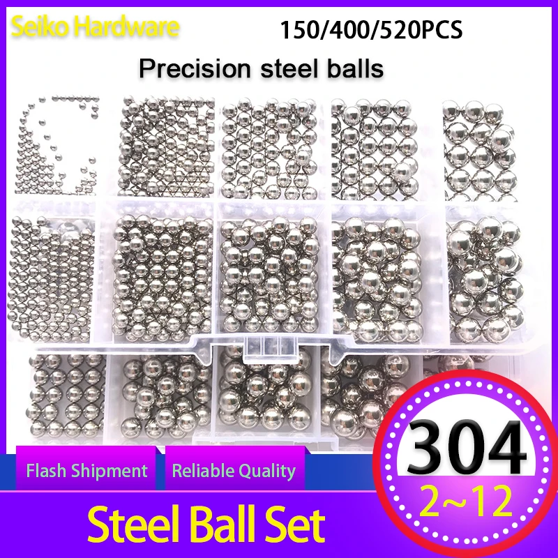 150-400-520PCS-304-Stainless-Steel-Solid-Ball-SUS-Precision-Bearing ...