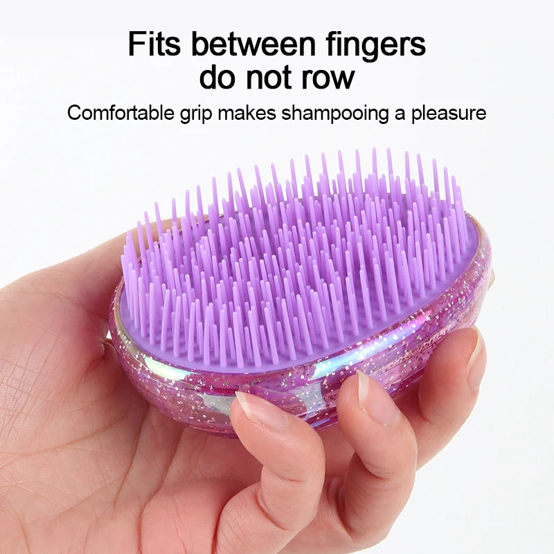 1PC-Egg-Shape-Glitter-Anti-Static-Massage-Hairbrush-Tangle-Straight ...