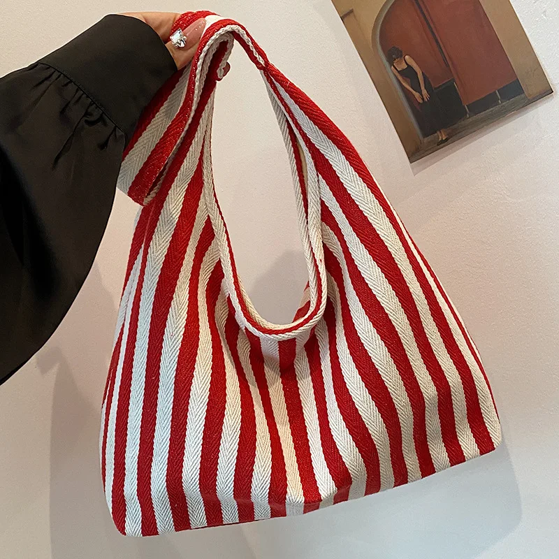 Large Capacity Striped Bag for Women 2025 New Trendy Tote Bag for Women ...