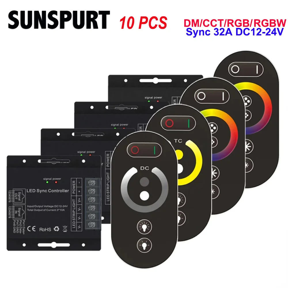 DC12-24V-32A-Wireless-RGB-LED-Strip-Light-Touch-Remote-Controller ...
