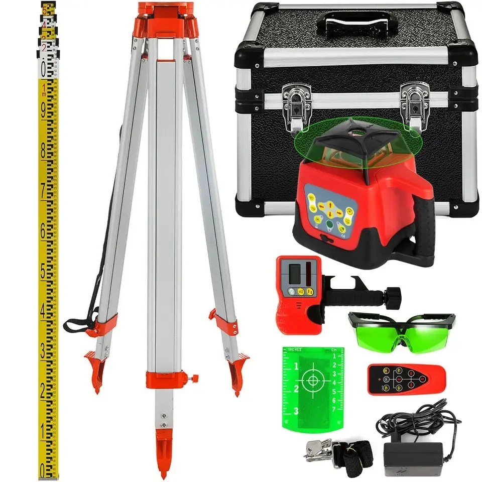 500M-Range-Green-Beam-Self-leveling-360-Rotary-Laser-Levels-with-Tripod ...