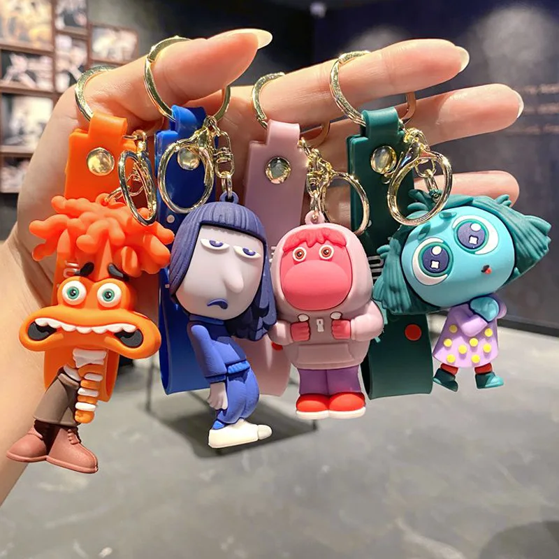 New-Disney-Inside-Out-2-Keychain-Cartoon-Pixar-3D-Anime-Figures-For ...