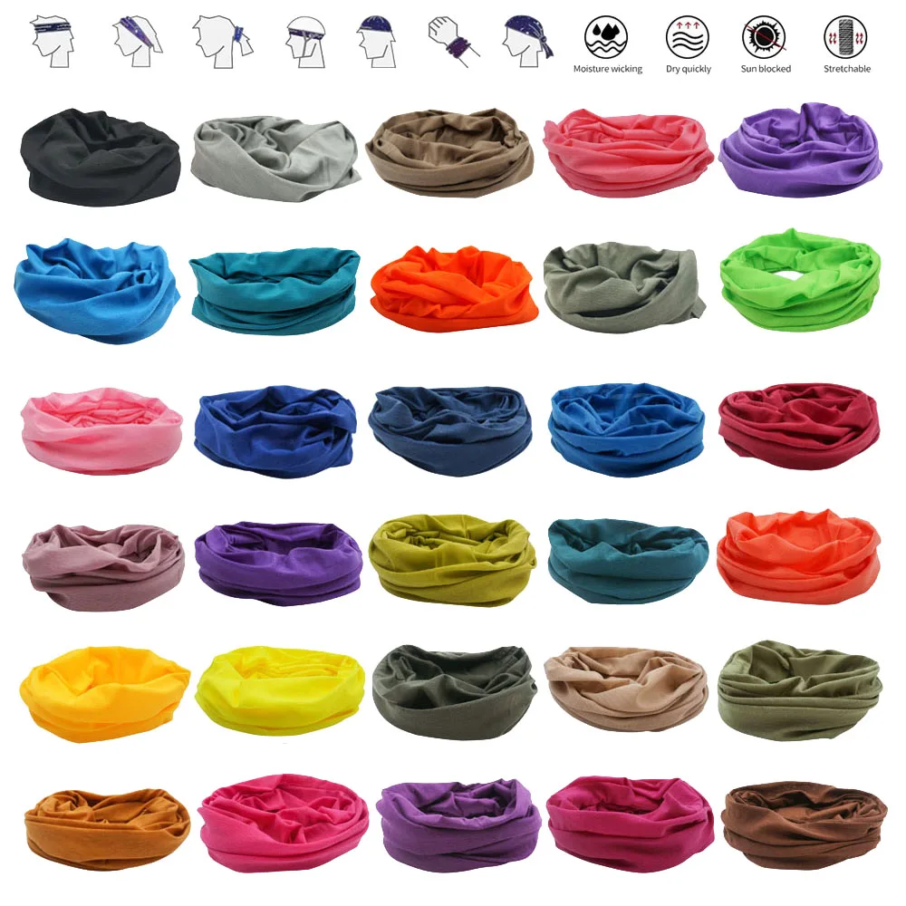 55-Solid-Colors-Outdoor-Sports-Headband-Women-Summer-Bandana-Men ...