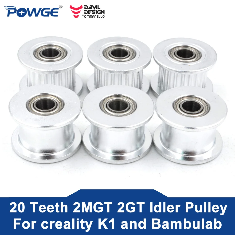 Powge-2mgt-2gt-20-Z-hne-Umlenkrolle-Bohrung-4mm-5mm-f-r-Riemen-breite-7 ...