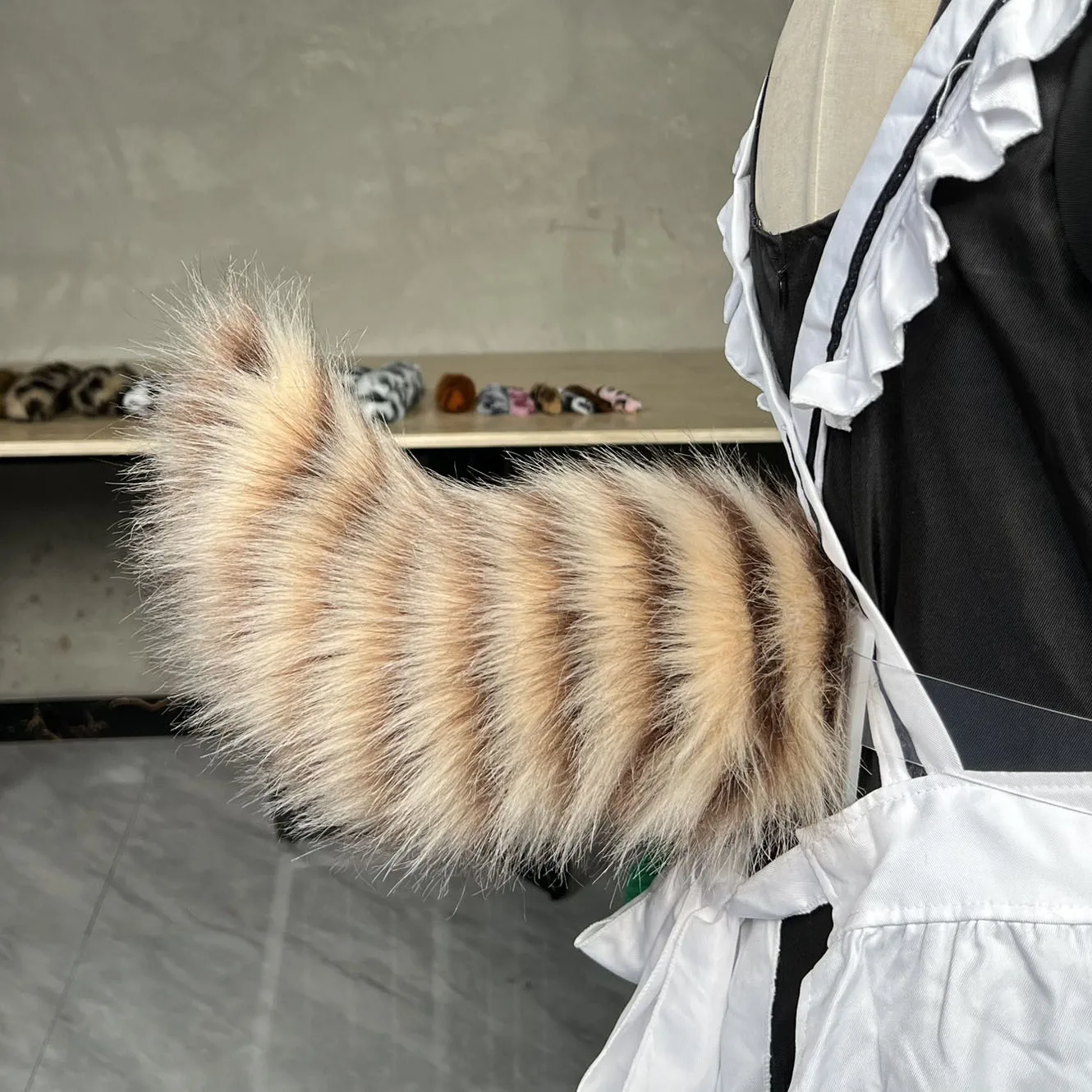 Electric Furry Tail Movable Cat Fox Wolf Tails Halloween Cosplay Anime ...