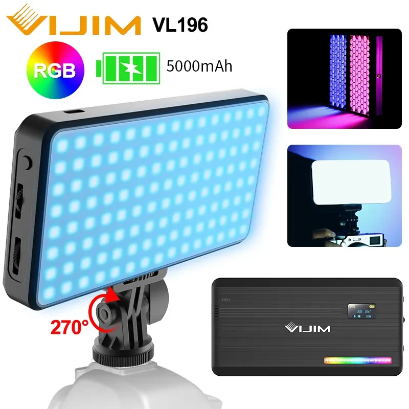 VIJIM-VL196-RGB-LED-Video-Light-2500K-9000K-Dimmable-Fill-Light-for ...