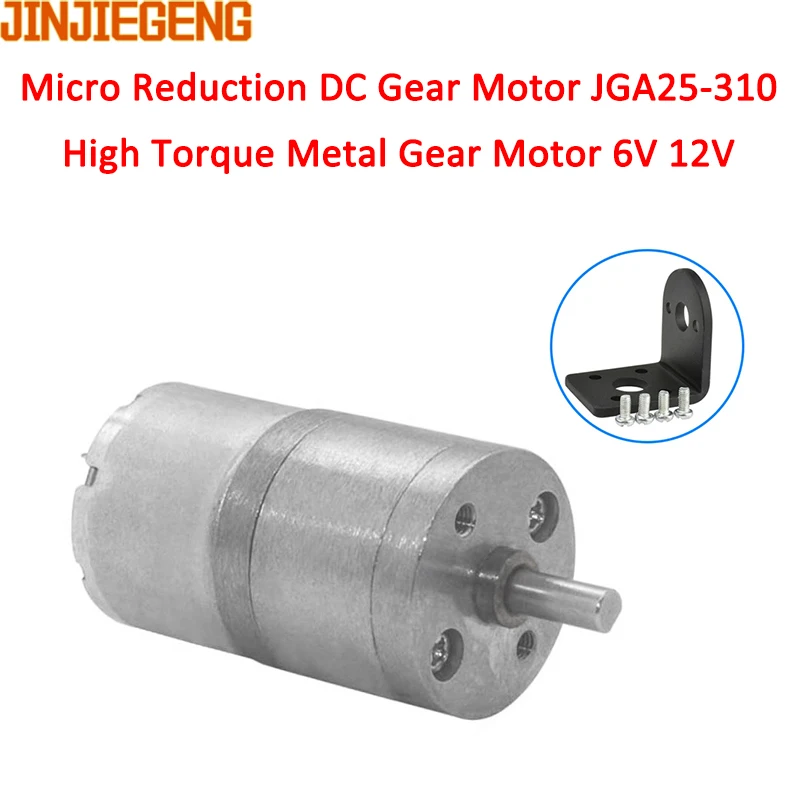DC-Gear-Motor-Gearbox-Reduction-Reversible-JGA25-310-6V-12v-Micro-Motor ...