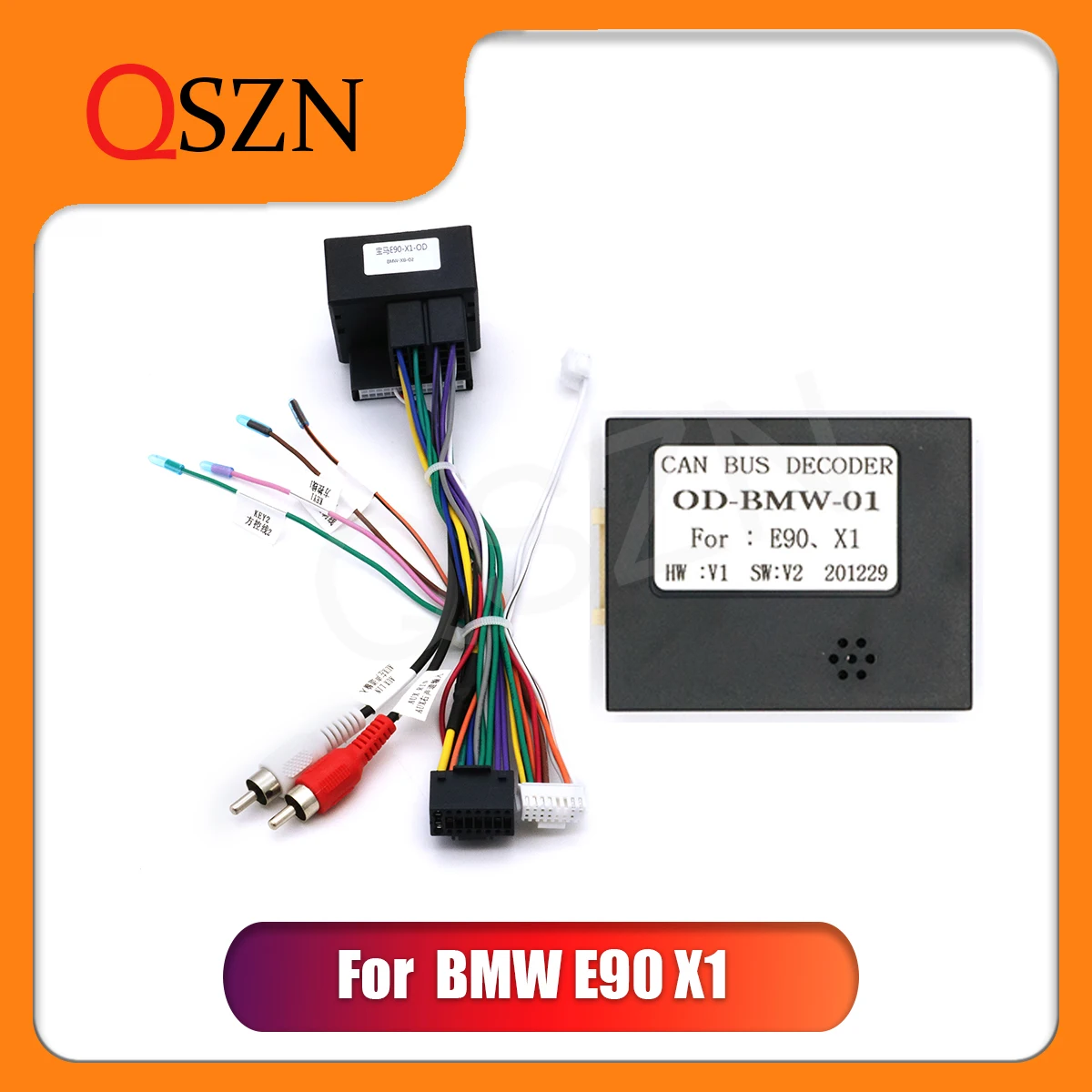 Qszn Car Radio Canbus Box Decoder For Bmw E90 X1 Harness Wiring Cables 16pin Wiring Harness Plug ...