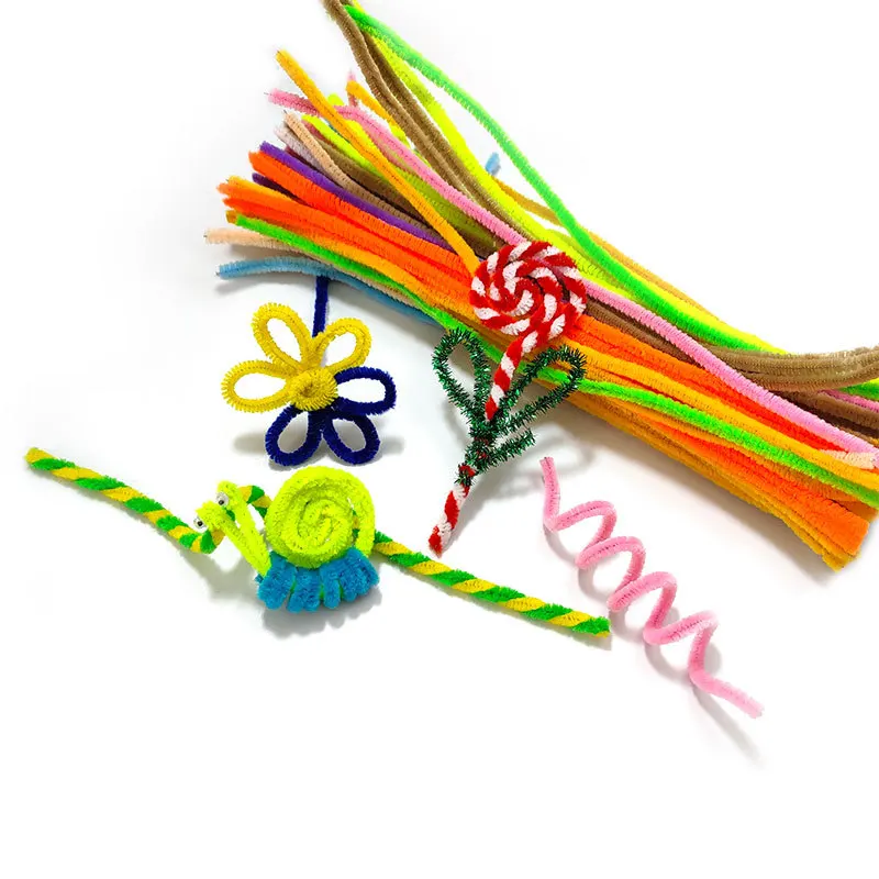 100pcs 30cm Chenille Stems Pipe Cleaners Kids Plush Educational Toy ...