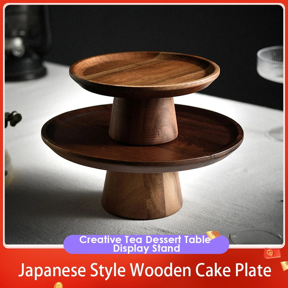 Japanese-Style-Wooden-Cake-Plate-Creative-Food-Serving-Trays-Acacia ...