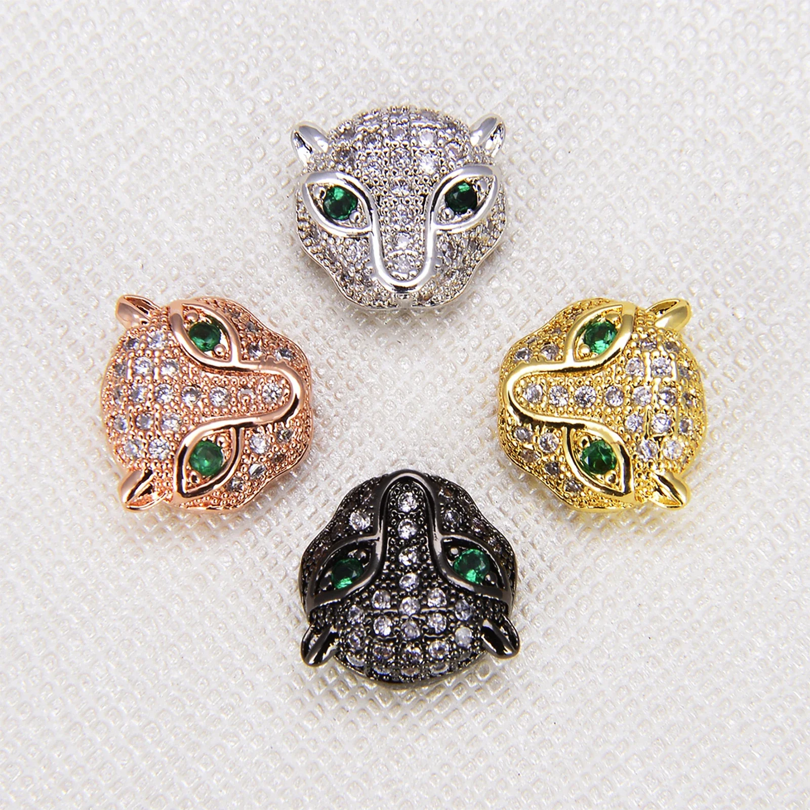 Cat-Leopard-Tiger-Head-Accessories-Diy-Chain-Beaded-Necklace-Connect ...