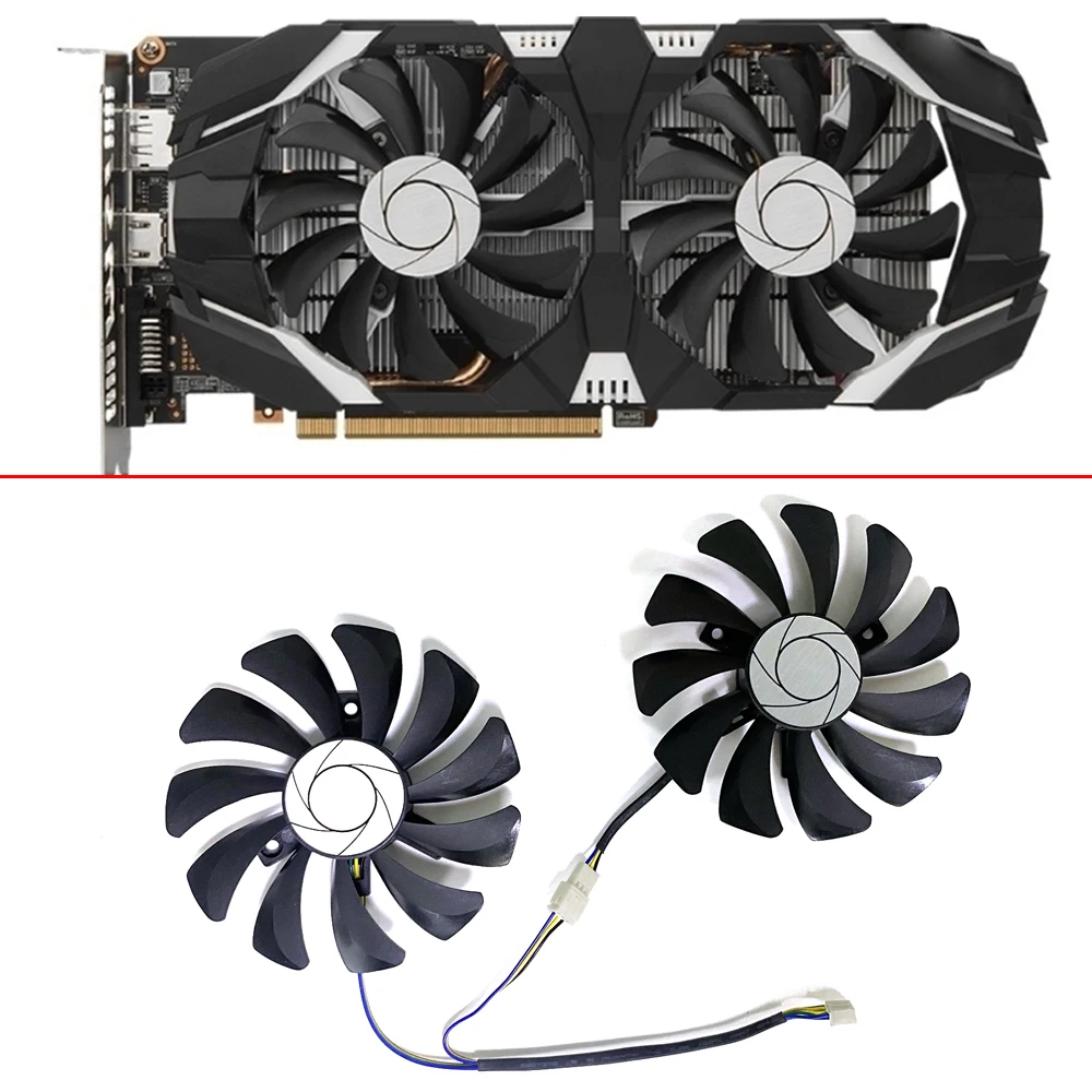 2 pces 85mm 4pin HA9010H12F Z gtx1060 gpu fã para msi gtx 1060 oc 6g ...