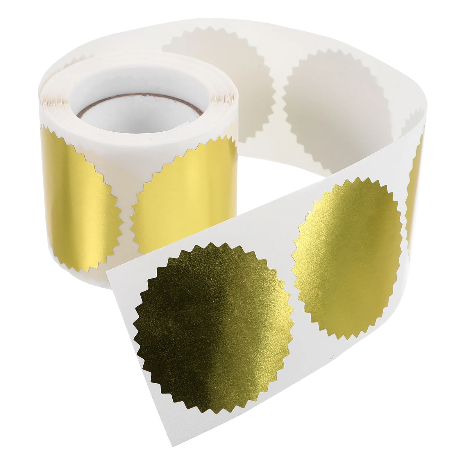 Gold-Silver-Embosser-Stickers-50mm-250pcs-Certificate-Gear-Sticker-for ...