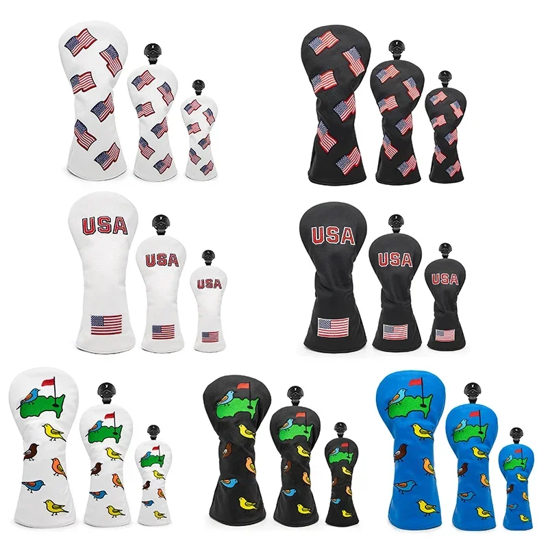 Premium-Leather-Head-Covers-Golf-Club-3pcs-Headcovers-for-Driver ...