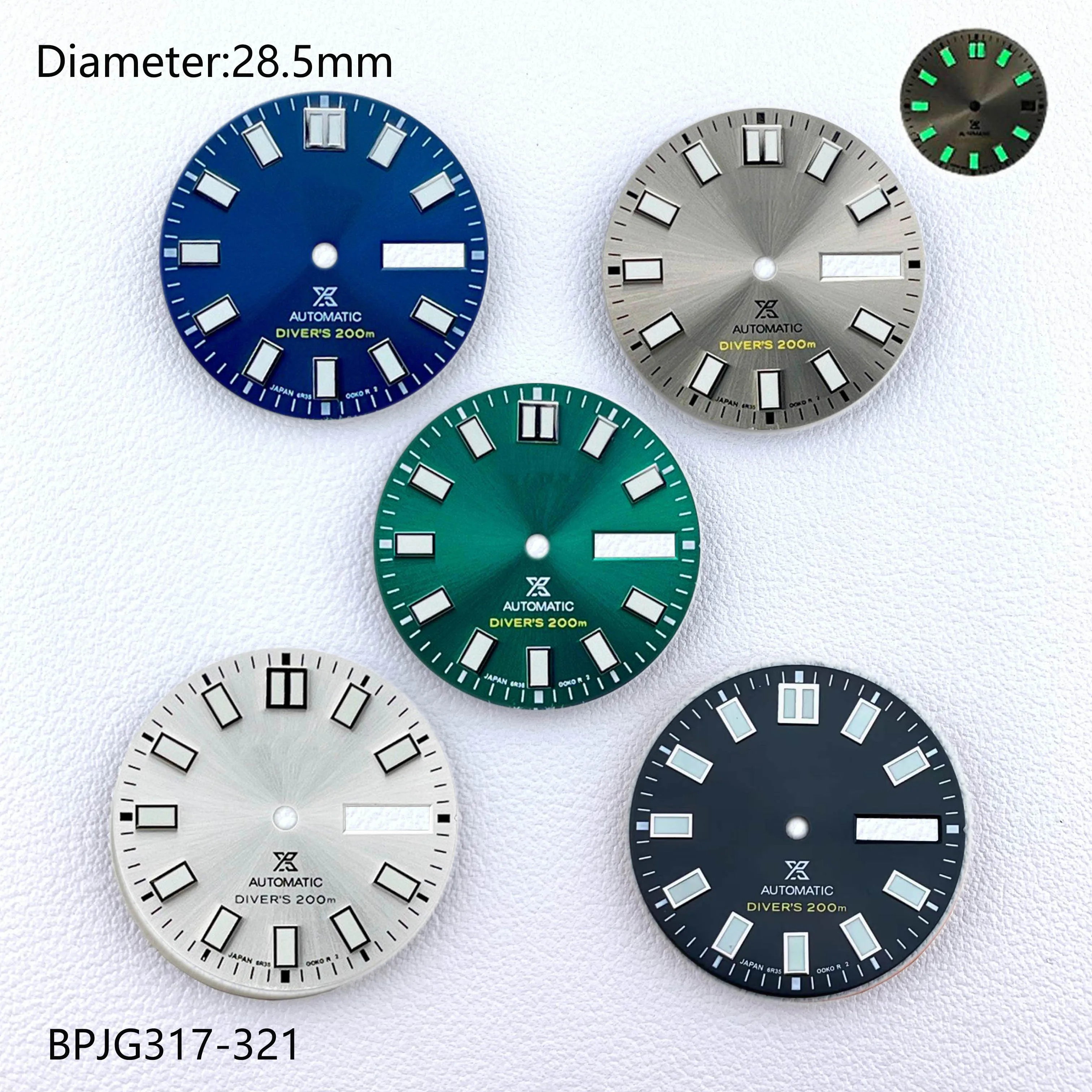 28-5mm-NH36-S-logo-dial-BGW-luminous-dial-dual-calendar-diving ...