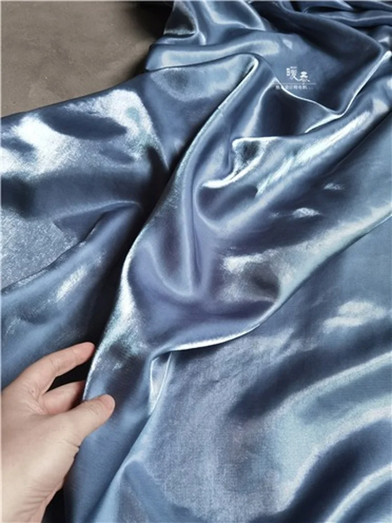 Blue Metallic Fabric