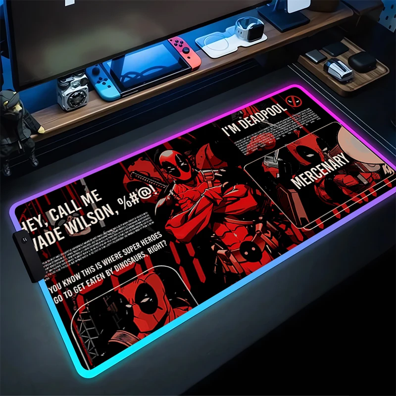 RGB-Mouse-Pad-D-Deadpools-Non-Slip-Rubber-Edge-locking-mousepads-Game ...
