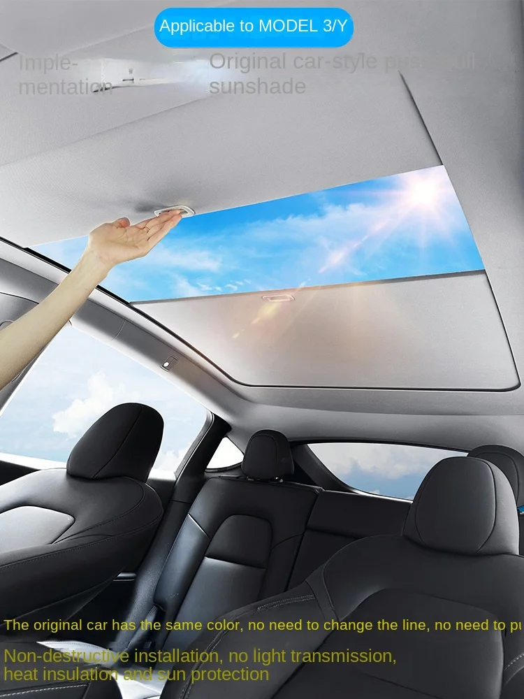 Telhado-Solar-retr-til-para-Tesla-MODEL3-Y-Prote-o-Solar-Isolamento-T ...
