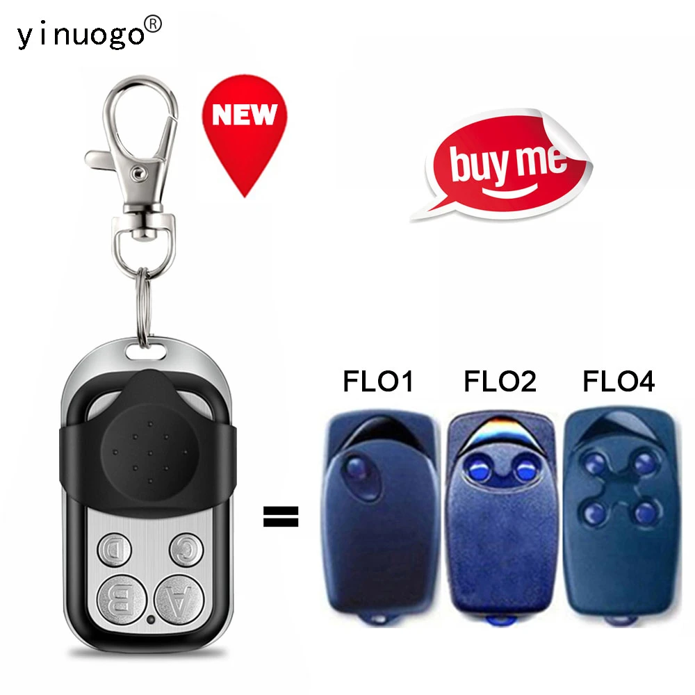 Para NICE FLO1 FLO2 FLO4 Porta da Garagem Controle Remoto Abridor de Portão Transmissor de Mão ...