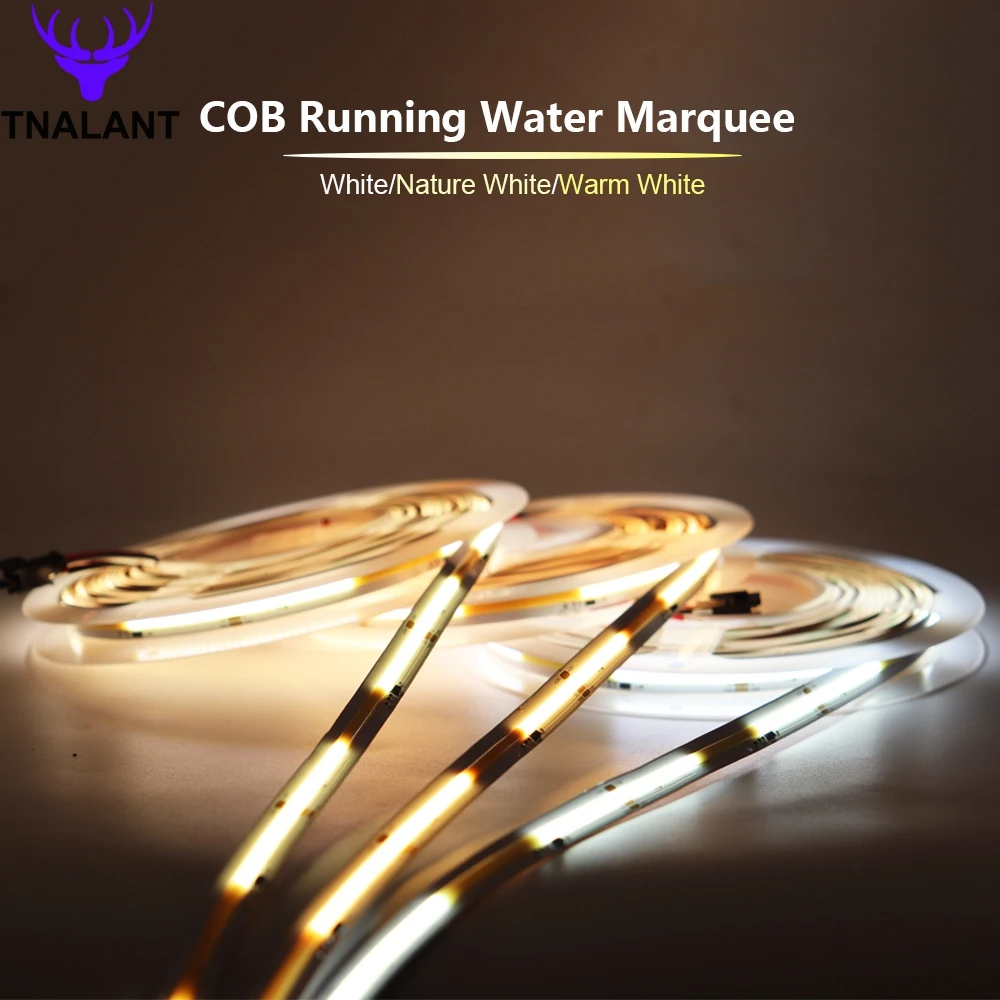 COB-Horse-Race-LED-Strip-para-Home-Decor-Running-Water-Light-Backflow ...