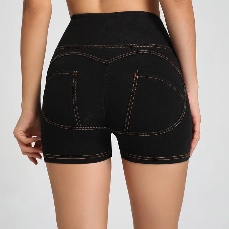 High-Waist-Elastic-Sport-Shorts-Women-Gym-Yoga-Fitness-Slim-Lift-Hips ...