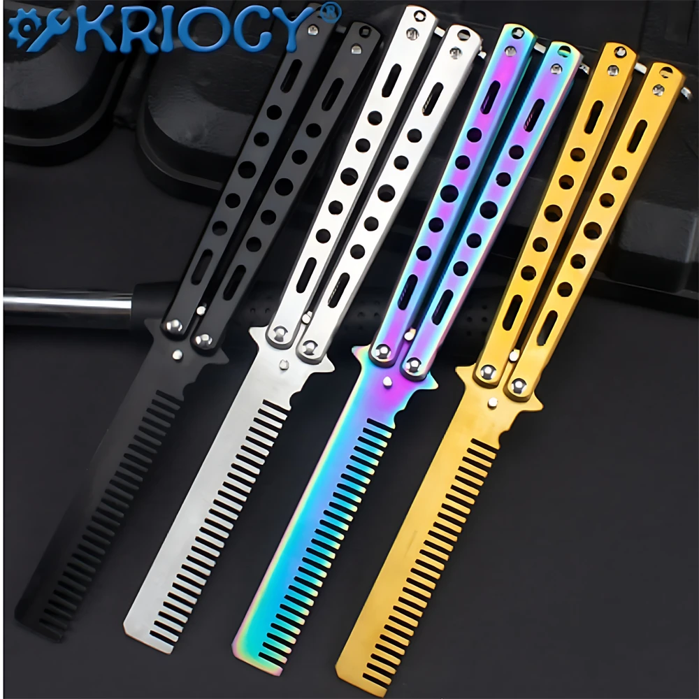 Portable-Butterfly-Training-Knife-Foldable-CSGO-Balisong-Trainer-Pocket ...